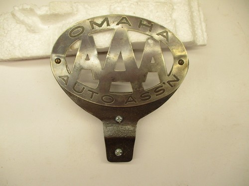 VINTAGE OMAHA AAA Auto Club License Plate Tag Topper | eBay