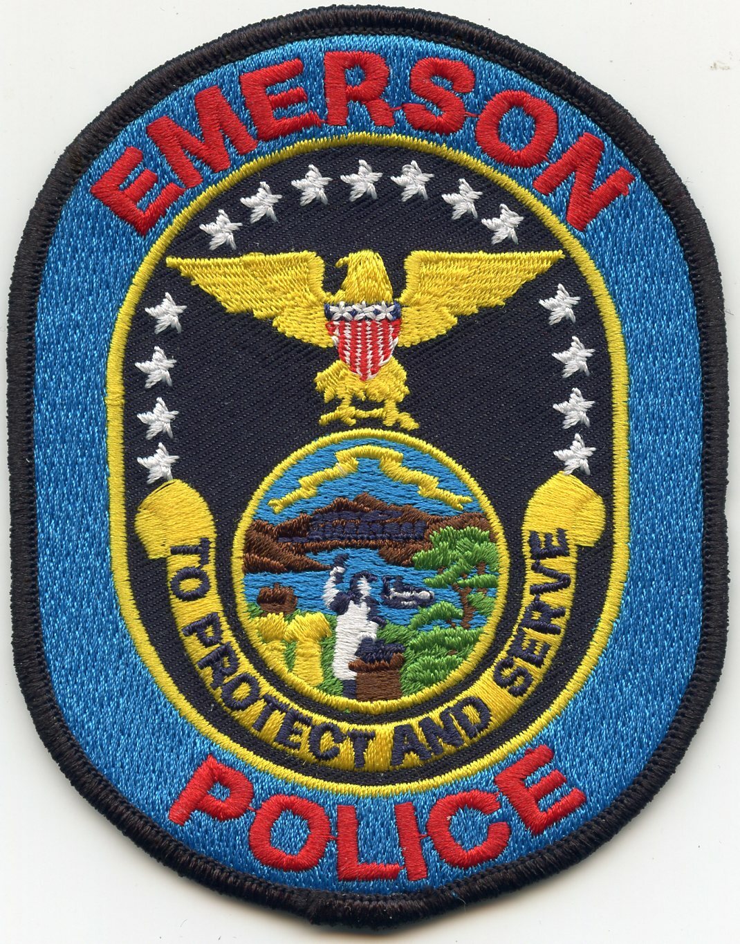EMERSON NEBRASKA POLICE Protect And Serve POLICE PATCH | eBay