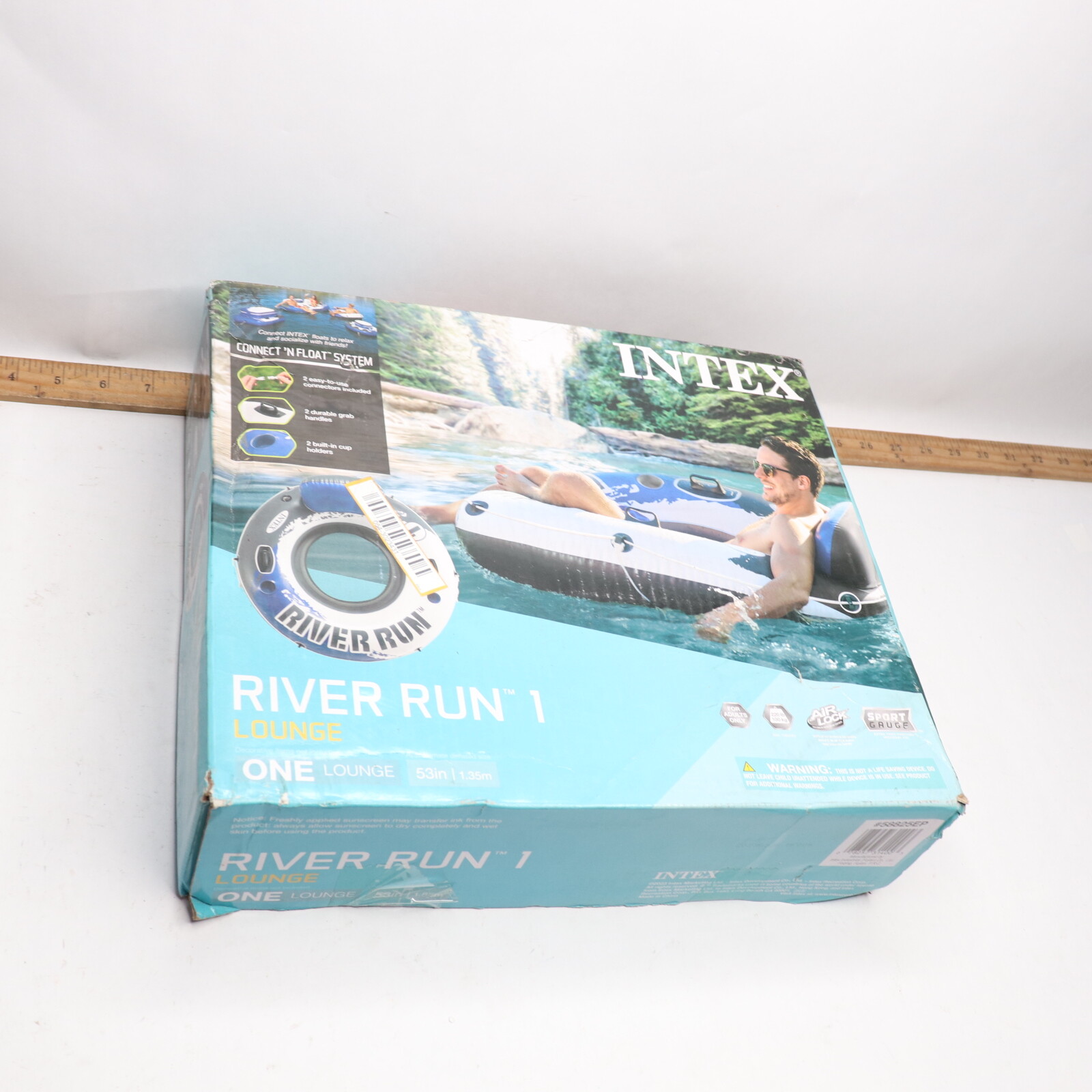 Intex River Run 1 Inflatable Floating Tube Raft for Lake River & Pool ...