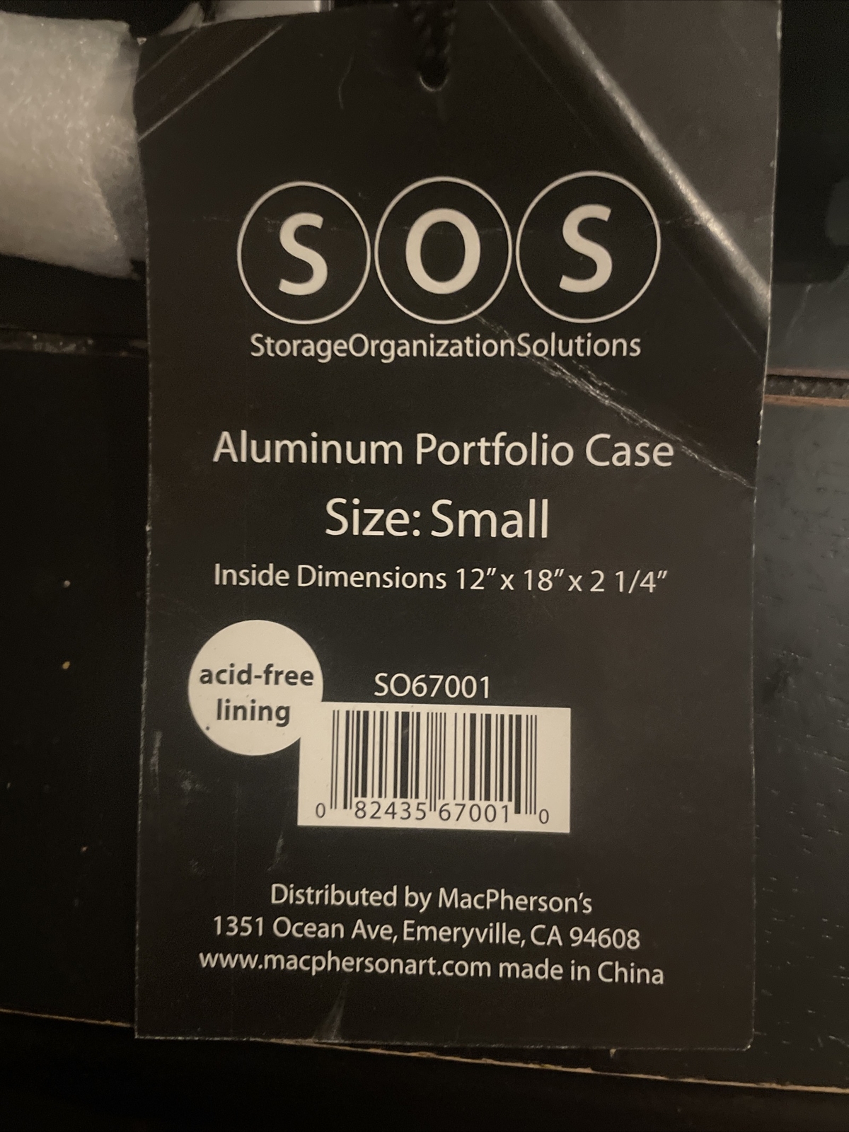 SOS Aluminum Silver Portfolio Presentation Case Size Small Acid Free ...