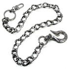 Short Medieval Knight Gothic Symbol Key Jean Wallet Chain BLK/SLV CS102 ...