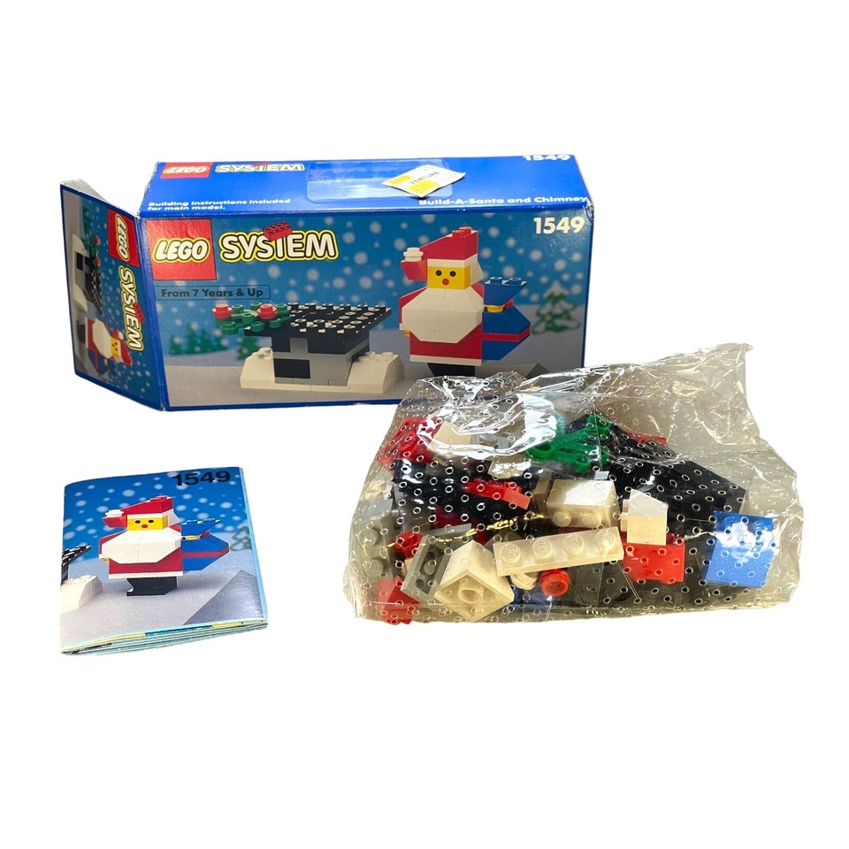 1992 Vintage Lego System - Set 1549 Build A Santa and Chimney - New ...