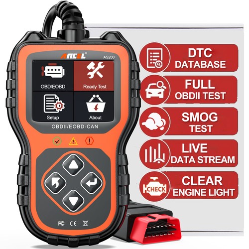 AS200 OBD2 Scanner Car Engine Fault Diagnostic Tool Code Reader Clear ...