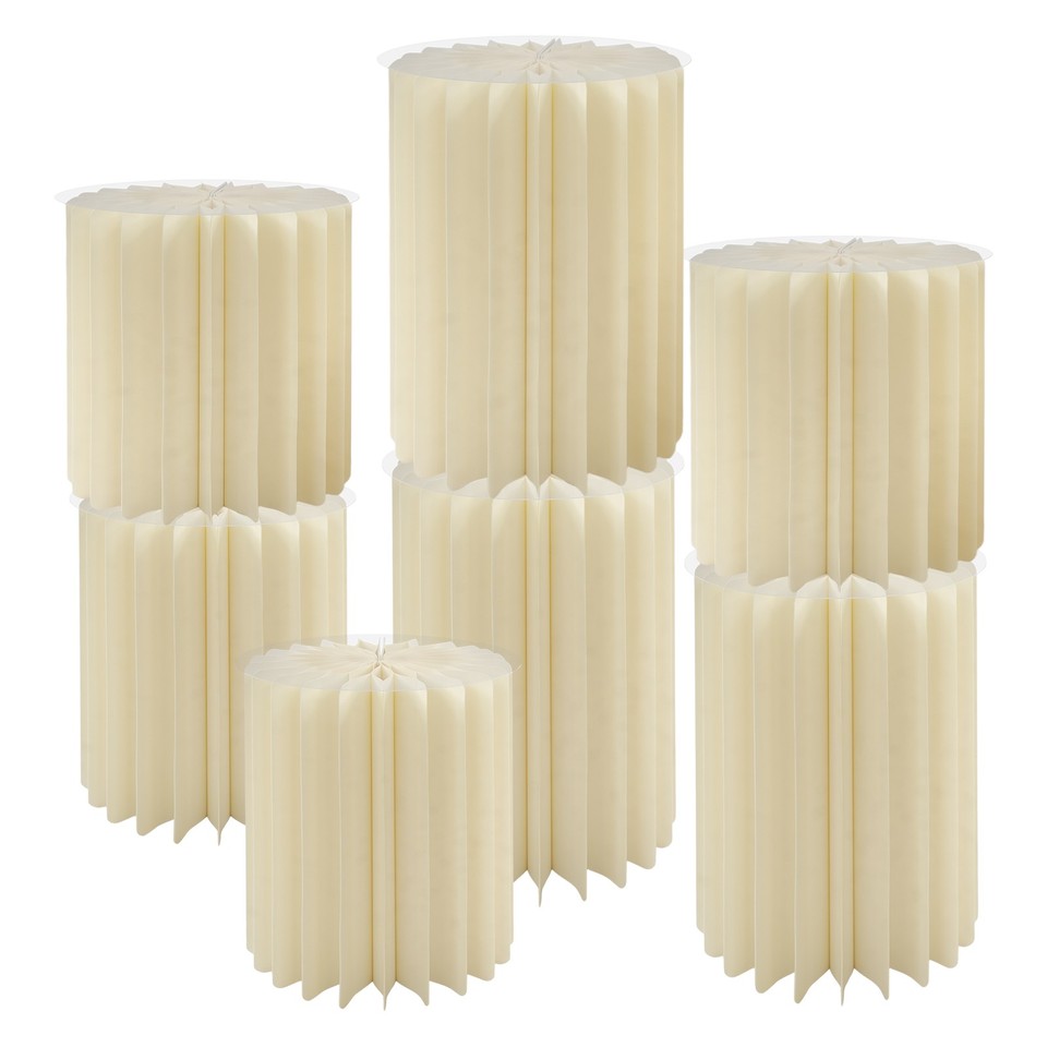 7pcs Foldable Paper Cake Display Stand, Cylinder Flowers Stand ...