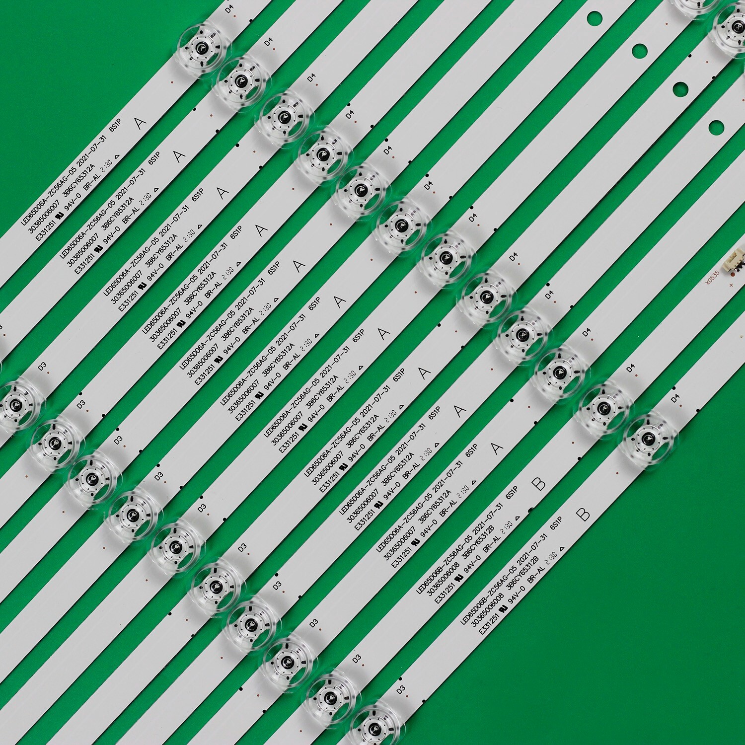 Kit/12pcs LED Backlight Strips For LED65D06A-ZC56AG-08 LED65D06B-ZC56AG ...