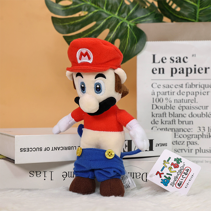 6" Super Mario Bros Plush Toys MP5 Mario Soft Stuffed Doll Xmas ...