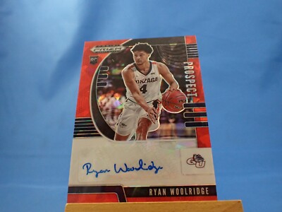 Ryan Woolridge Prizm Draft Picks 2020 Prospect Autograph Auto Red Ice ...