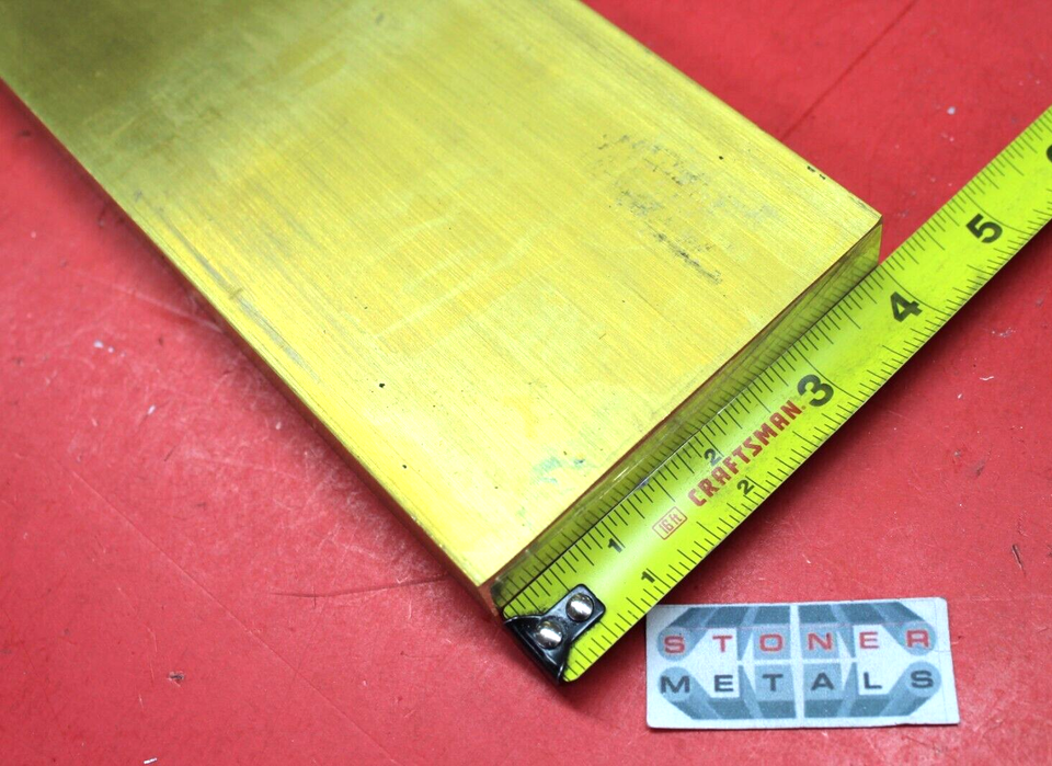 1" x 4" C360 BRASS FLAT BAR 4" long Solid 1.00" Plate Mill Stock H02 Cut New | eBay