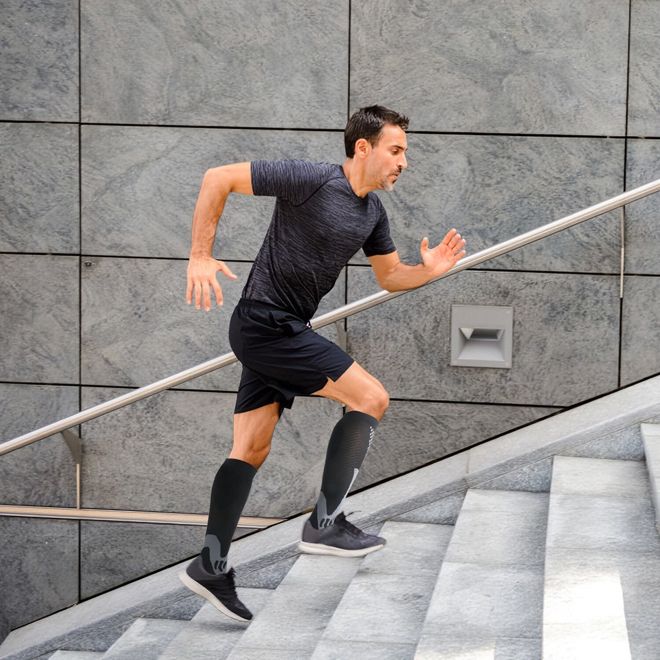 5Pairs Compression Socks 30-40 mmhg Knee High Running Sport Long ...