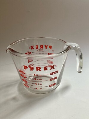 Vintage Pyrex 1 Cup Glass Measuring Cup w/ Ladle Handle #508 - Red ...