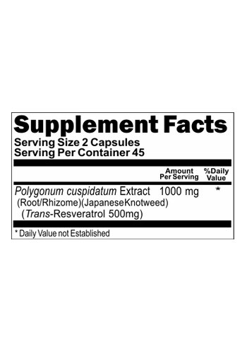 Resveratrol (Polygonum Cuspidatum) 1000mg Supplement 180 caps by ...