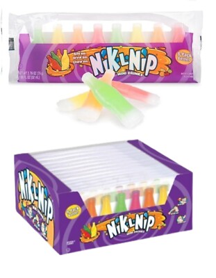 Nik-L-Nip Original Wax Bottles Mini Drinks Candy 8's Kids Party Candy ...