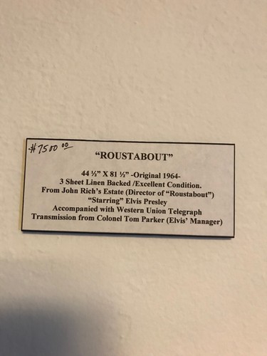 ROUSTABOUT ORIGINAL ELVIS PRESLEY BIKER MOTORCYCLE MOVIE POSTER 3 Sheet ...