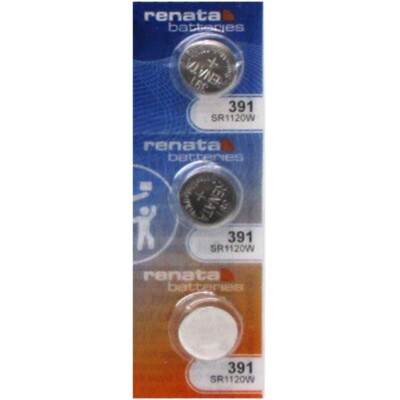 Renata Batteries 391 SR1120W Silver Oxide Watch Battery (3 Pack) | eBay
