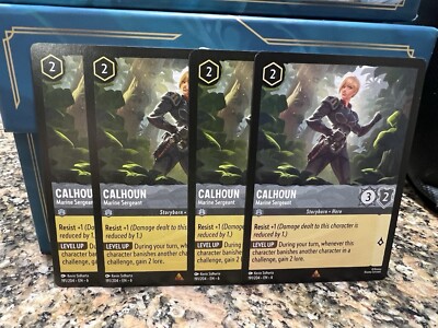 Disney Lorcana Azurite Sea Calhoun 191/204 Rare Non-Foil x 4 | eBay