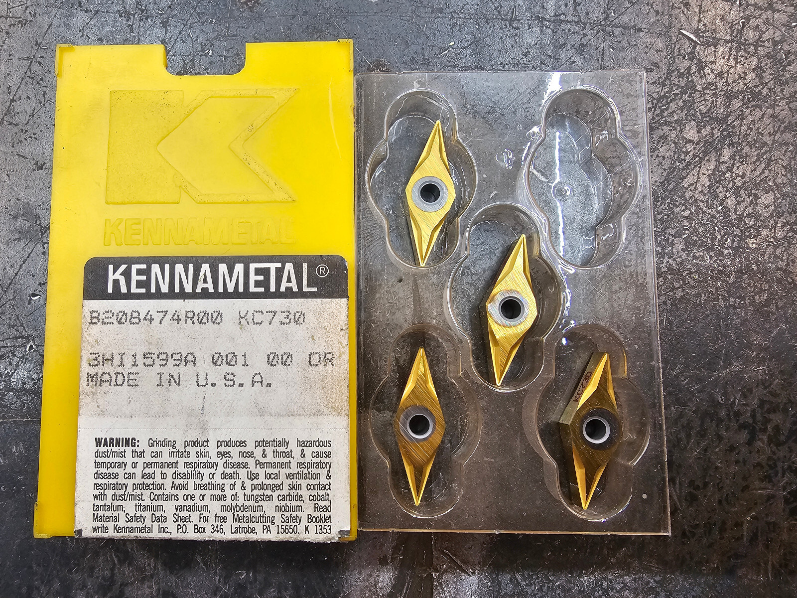 Qty 4 Kennametal B208474R00 B208474 R00 KC730 Grade Carbide Inserts | eBay