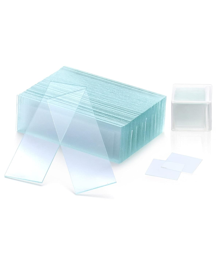 50 PCS Microscope Slides and 100 PCS Cover Slips | eBay UK