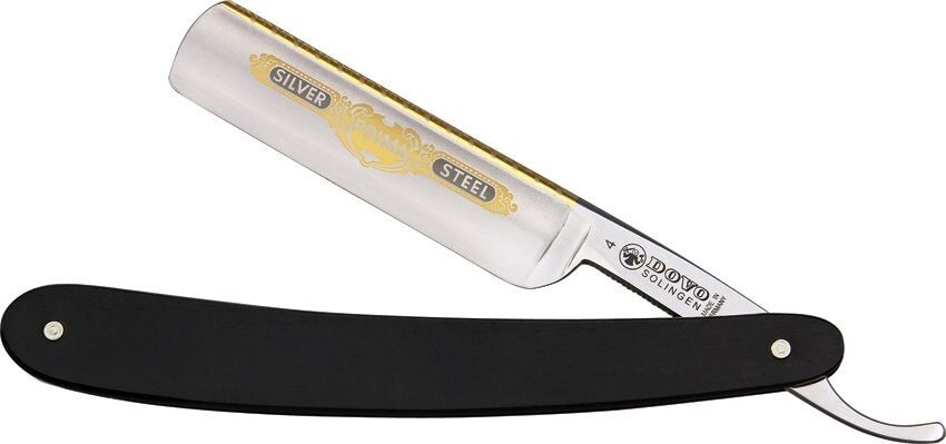 Dovo Folding Straight Razor Carbon Steel Black Ebony Wood Handles ...