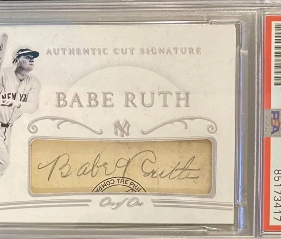 Babe Ruth Autograph Custom Cut Signature Card 1 of 1. PSA/JSA cert ...