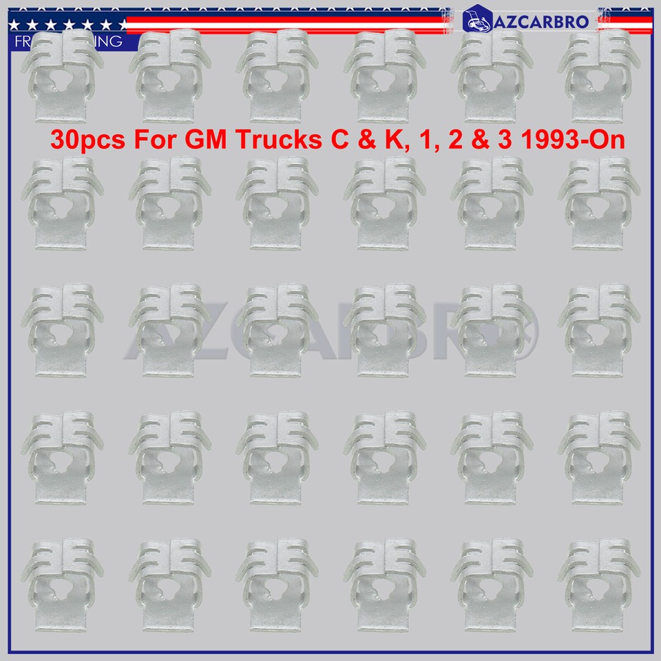 30pcs For GM Chevrolet Cadillac Radiator Grille Nut 11570654, 15686142 ...