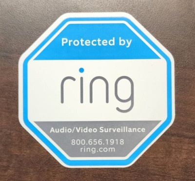 Ring Audio/Video Security Sticker - LARGE - 3.5" X 3.5" - New | eBay