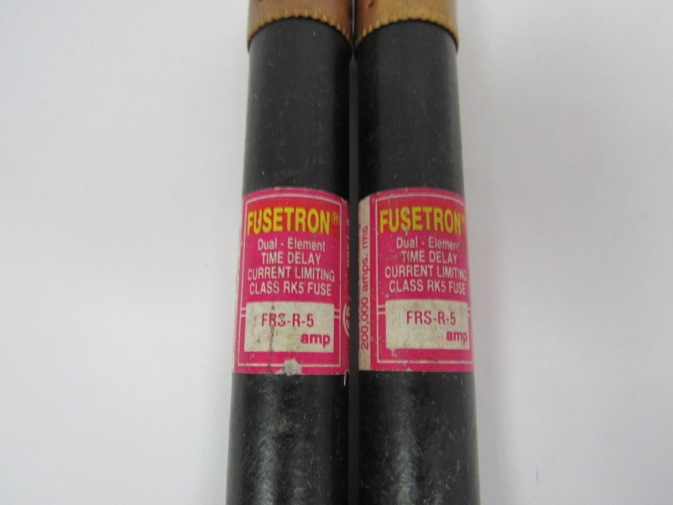 BUSS/FUSETRON DUAL-ELEMENT TIME-DELAY FUSE FRS-R-5A 600V(LOT OF 2) | eBay