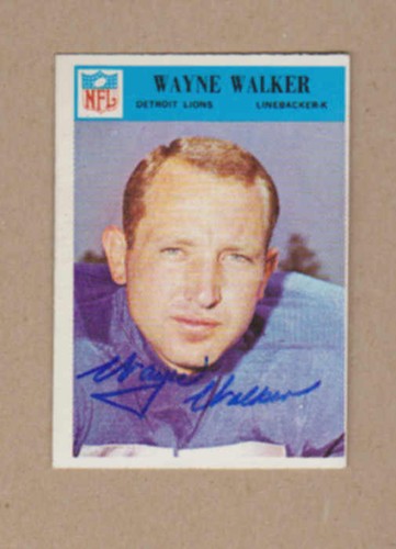 Wayne Walker signed 1966 Philadelphia Gum card # 76- Detroit Lions (DEC ...