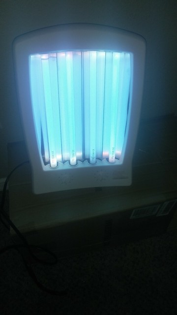 Home Facial TANNING Light Sun Solarium Lamp 110v UV Goggles Face Tanner ...