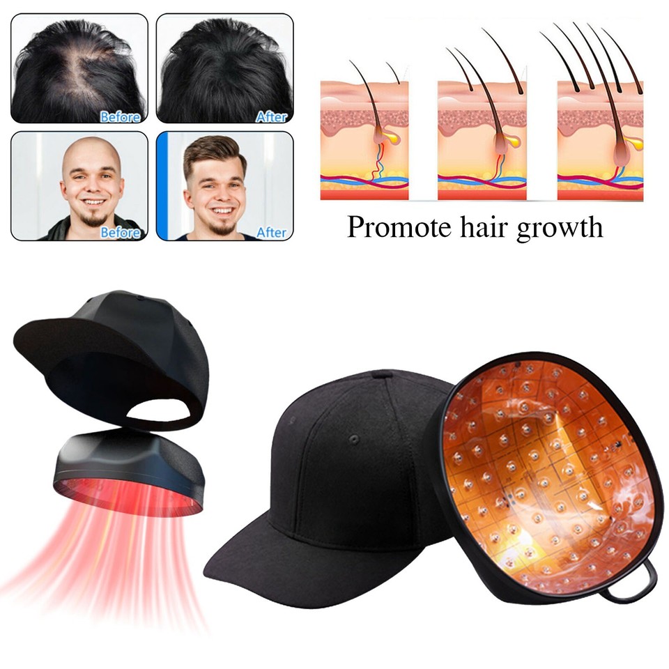 650nm Led Laser Hair Growth Cap Hat Hair Loss Therapy Hair Regrowth ...