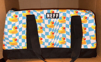 NEFF COMPANY RUBBER DUCKIES CHECKERBOARD DUFFLE BAG TOTE BAG NEW | eBay