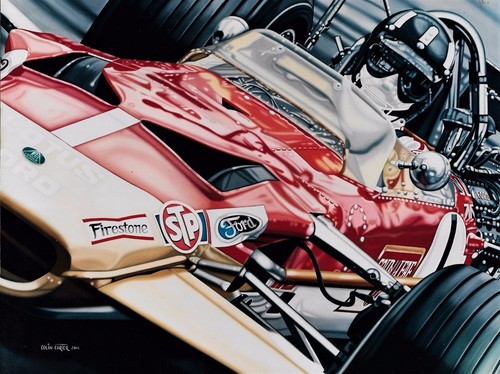 Graham Hill 90x70cms limited edition F1 art print by Colin Carter | eBay