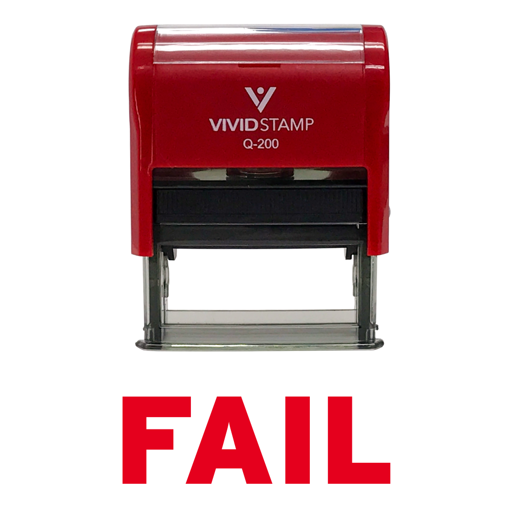 Fail Self Inking Rubber Stamp (Red Ink) - Medium | eBay