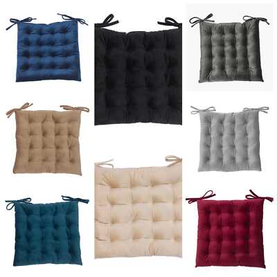 Velvet Seat Pad 40x40 Cm Dining Garden Kitchen Chair Cushion with Tie ...