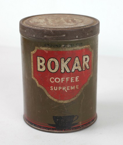 Vintage Bokar Coffee Supreme 1 lb. Can Tin A & P Atlantic & Pacific Tea ...