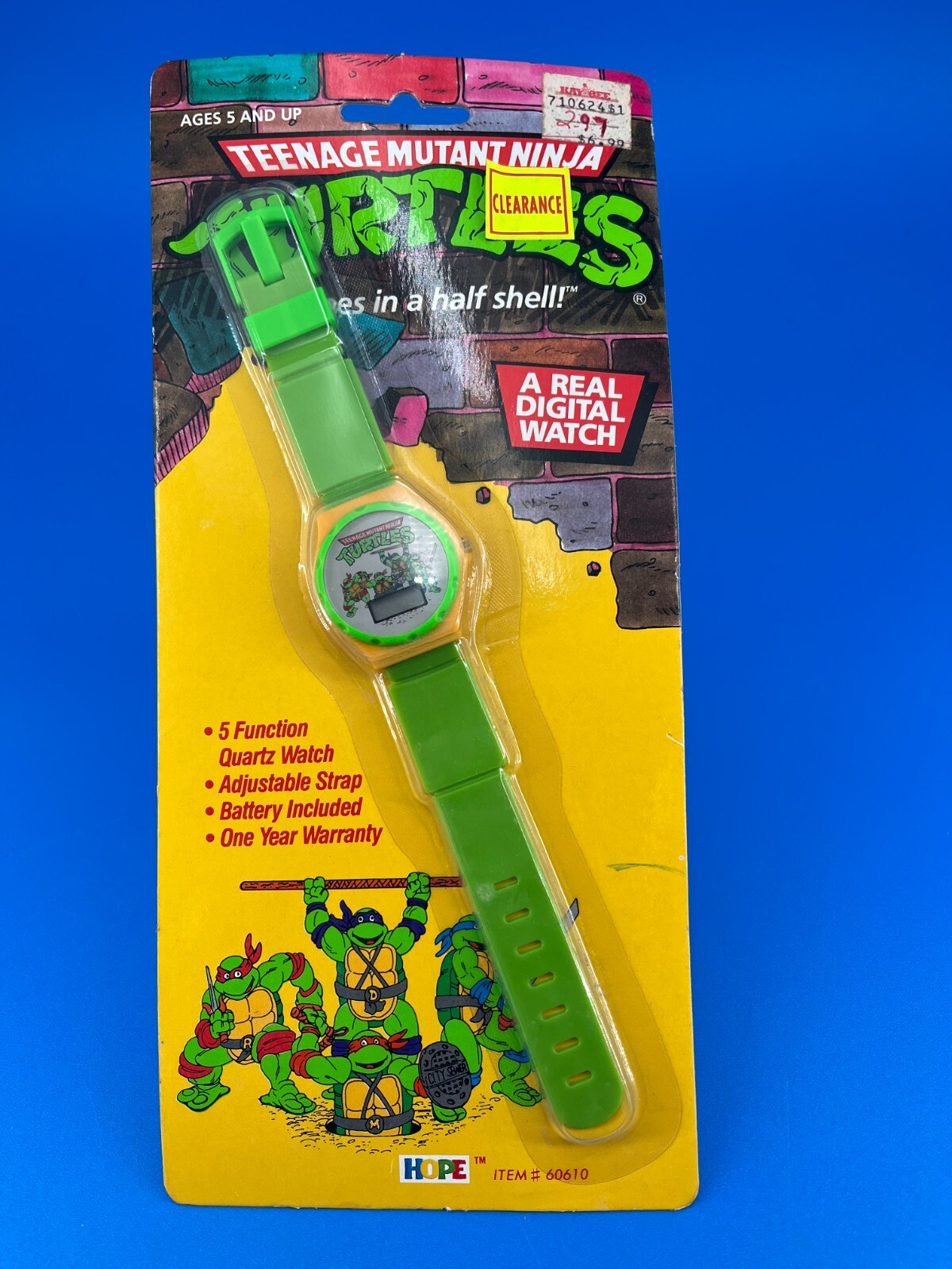 RARE Vintage TMNT Teenage Mutant Ninja Turtle Watch Sealed New Hope ...