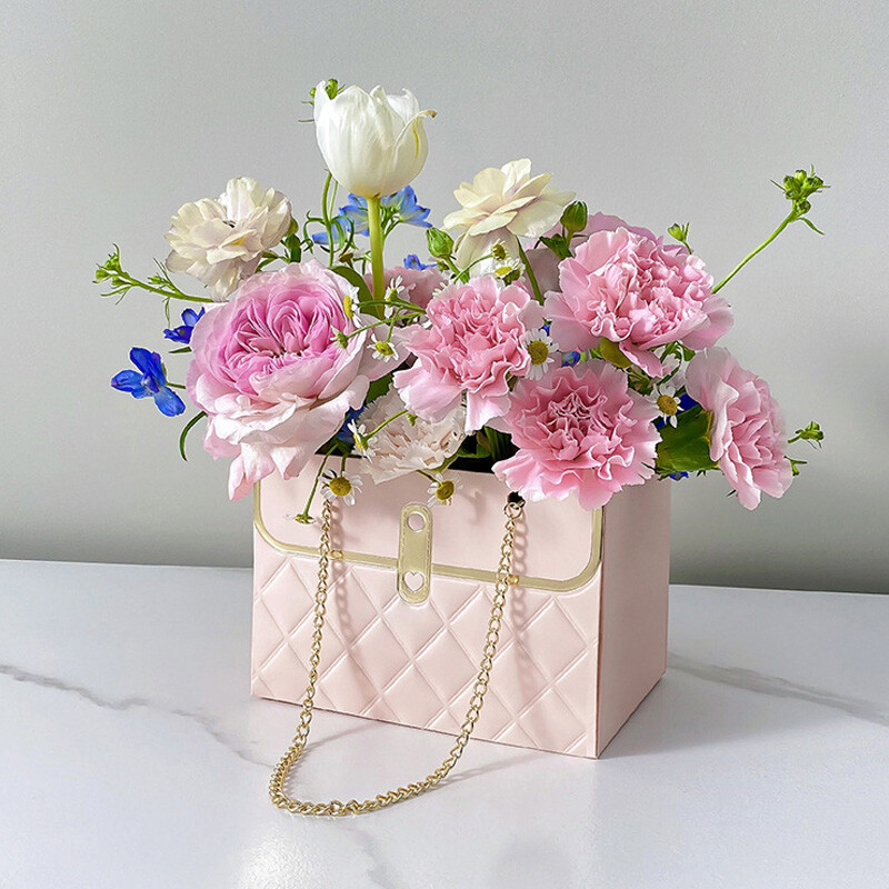 Flower Packaging Boxes Rose Flower Paper Basket Wrapping Bag Flowers ...