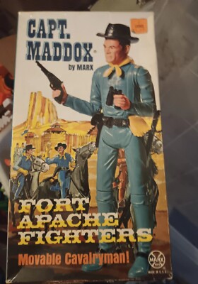 Vintage 1960 Marx Toys, Captain Maddox, Fort Apache Fighters, Action ...