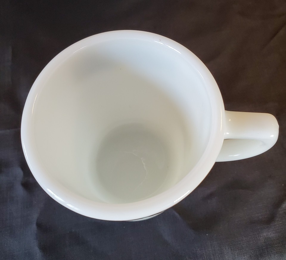 Vintage Ponderosa Restaurant Pyrex Coffee Cup and Saucer Milk Glass ...