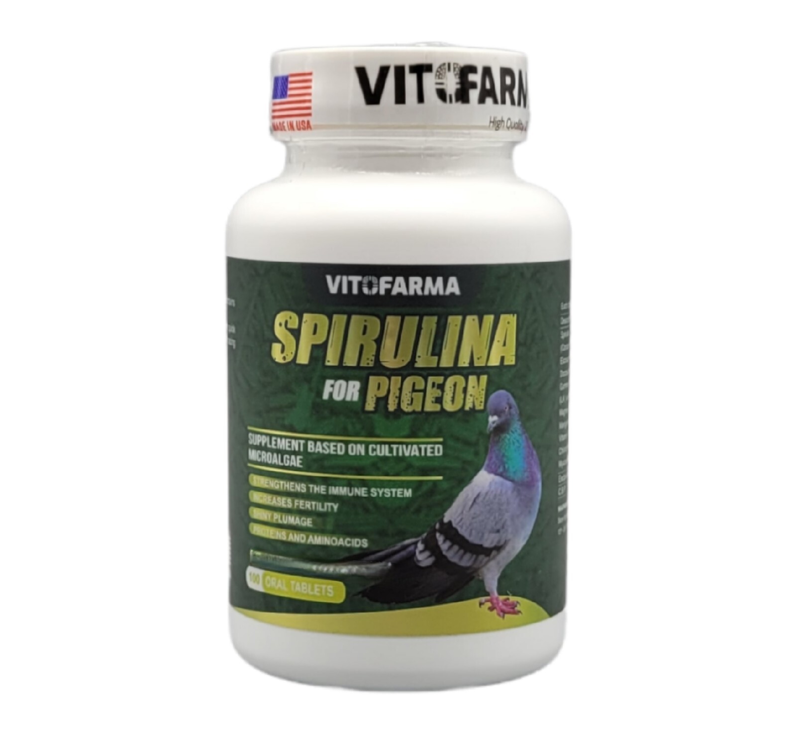 SPIRULINA FOR PIGEON 100TAB PERFORMANCE FORMULA FOR RACING PIGEON SUPER ...