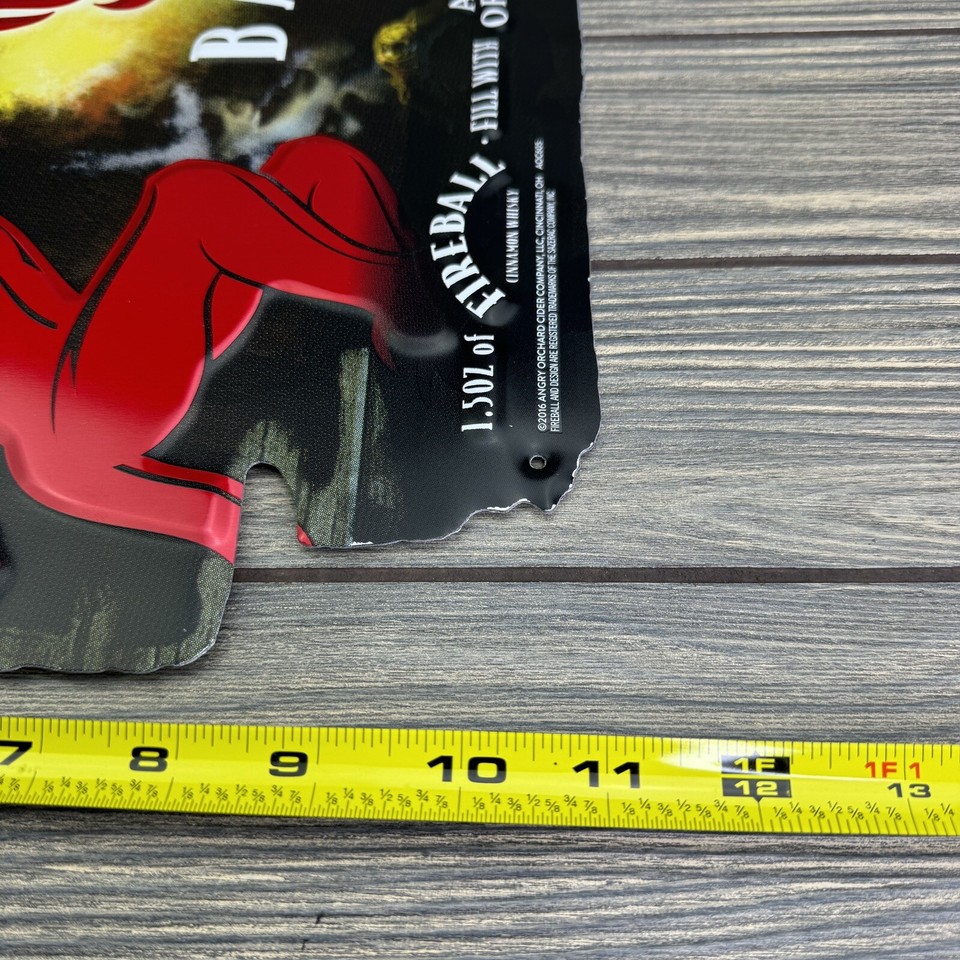 Fireball Cinnamon Whiskey Angry Orchard Angry Balls Metal Bar Sign ...