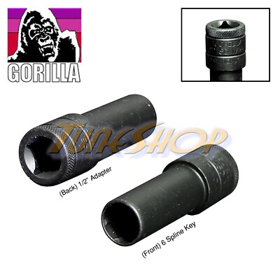 GORILLA 1921SD WRENCH KEY SMALL DIAMETER TUNER 6 SPLINE WHEELS RIM LOCK ...