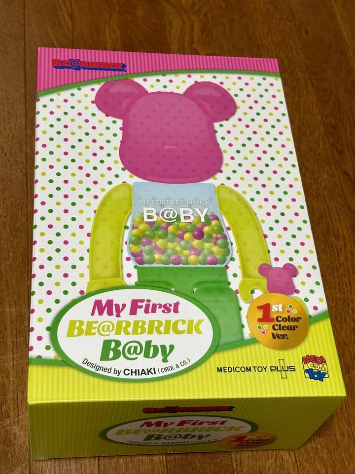 MY FIRST BE@RBRICK B BY 1st Color Clear Ver. 100% 400% Bearbrick ...