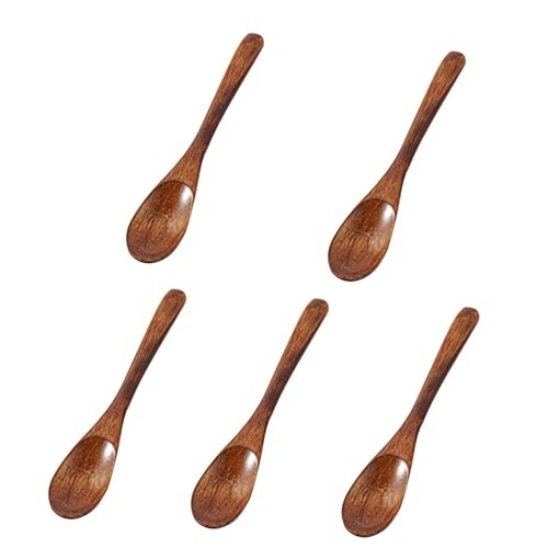 5pcs Small Wooden Spoons, Wood Soup Spoons Set, Eco Friendly Table ...