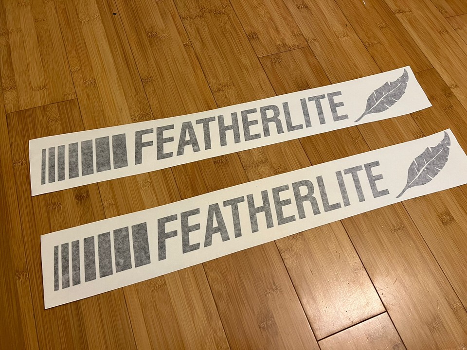 Featherlite Aluminum Trailer Decals (Set 2) Black 18” Replacement ...