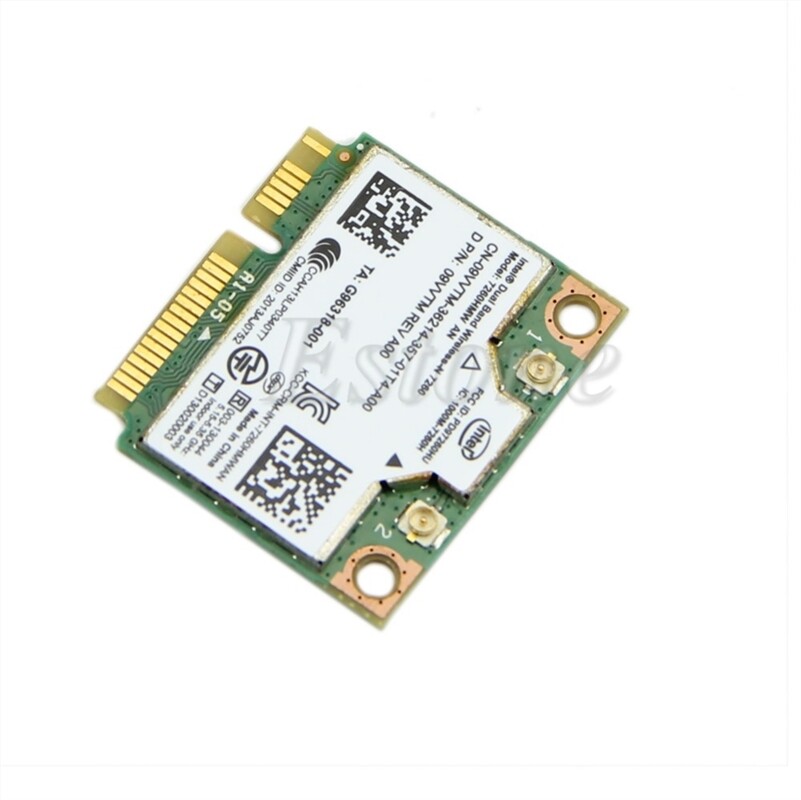 Intel Wireless-N Mini-Card Dual Band Wifi Bluetooth Bt 4.0 New 7260H-An ...