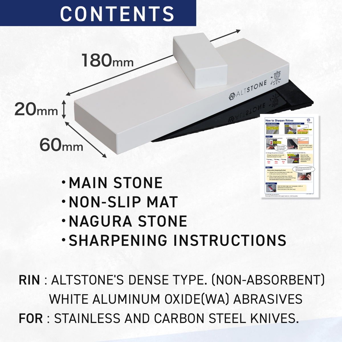 Sharpening Stone Tool Kota Japan Whetstone Flattening Stone - #100 Grit ...