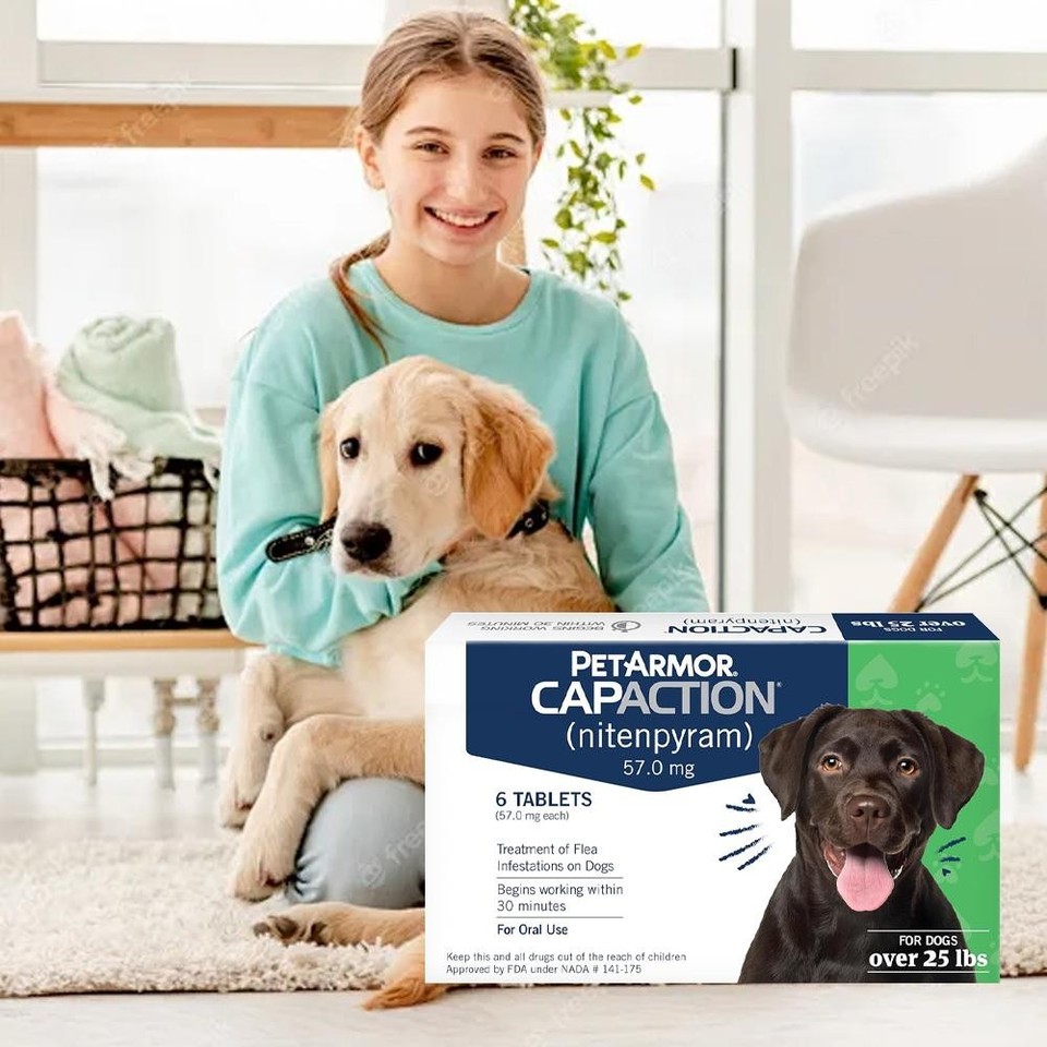 Capstar Nitenpyram 57mg 6 Tablets For Dogs, Oral Deworming for Dogs ...