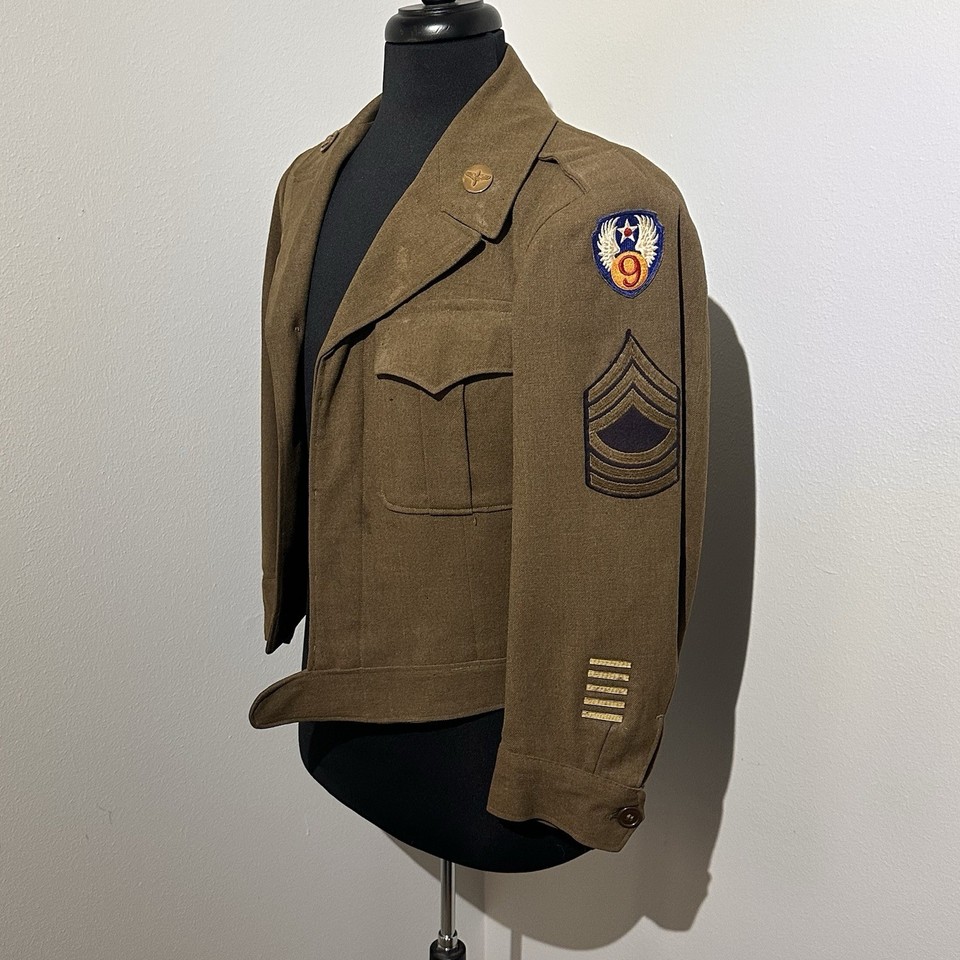 WWII USAAF 8th Air Force Uniform Set Named To Master Sgt Tunic Cap ...