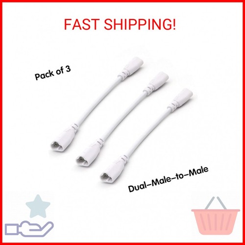 T5 T8 LED Tube Connector Cable Wire 8 inch Double Male to Male End ...
