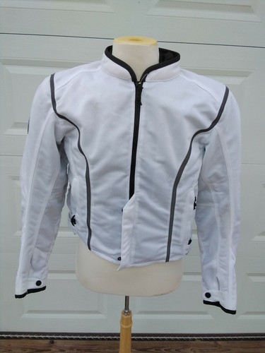 FIRSTGEAR MESH TEX MOTORCYCLE JACKET / WHITE & BLACK / WOMENS / SIZE ...